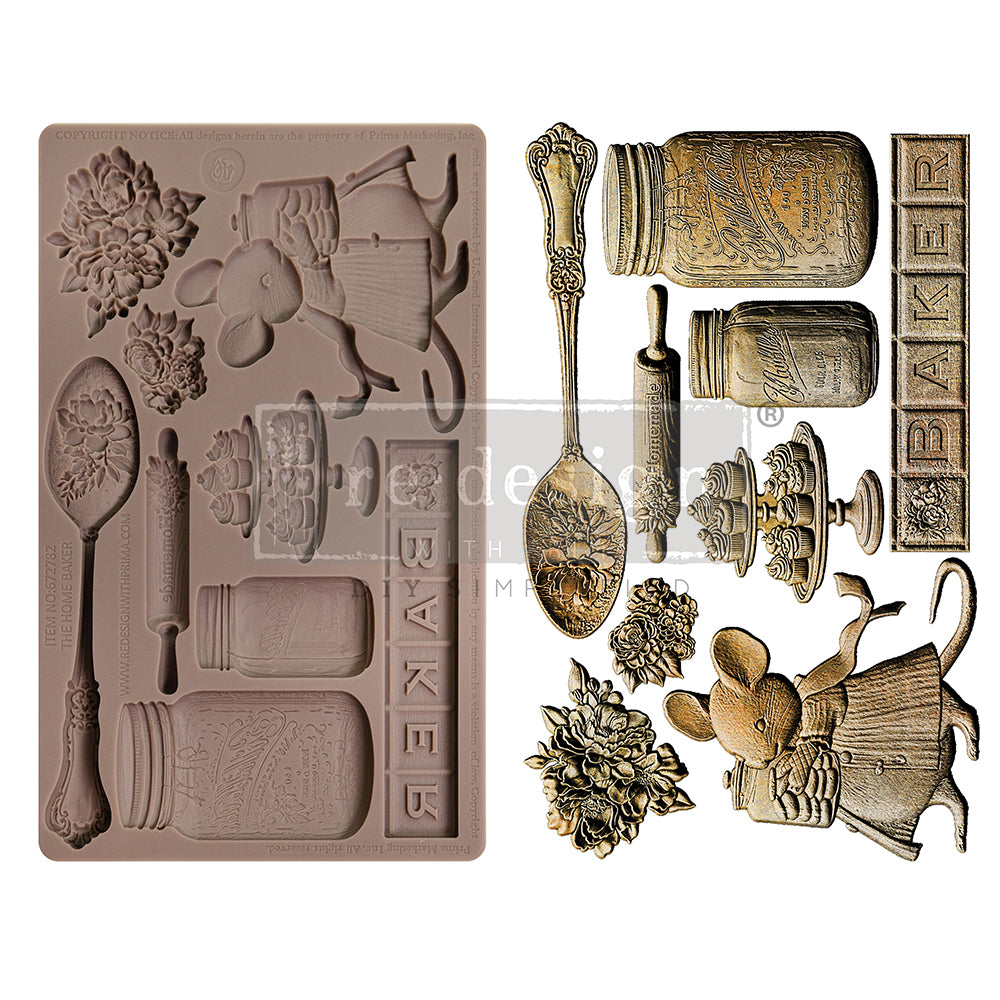 The Home Baker Collection Mould – Baker’s Delight – 1 pc, 5″x8″x8mm ...